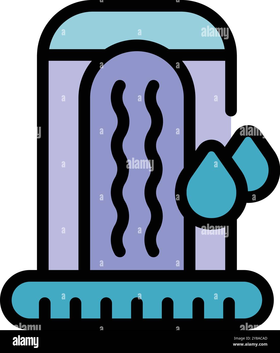 Water purification system working with liquid filtration and drops ...