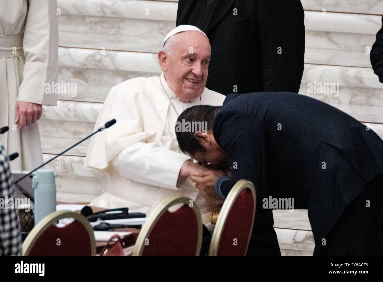 Vatican, Pope Francis participates at the opening prayer of the Synod ...