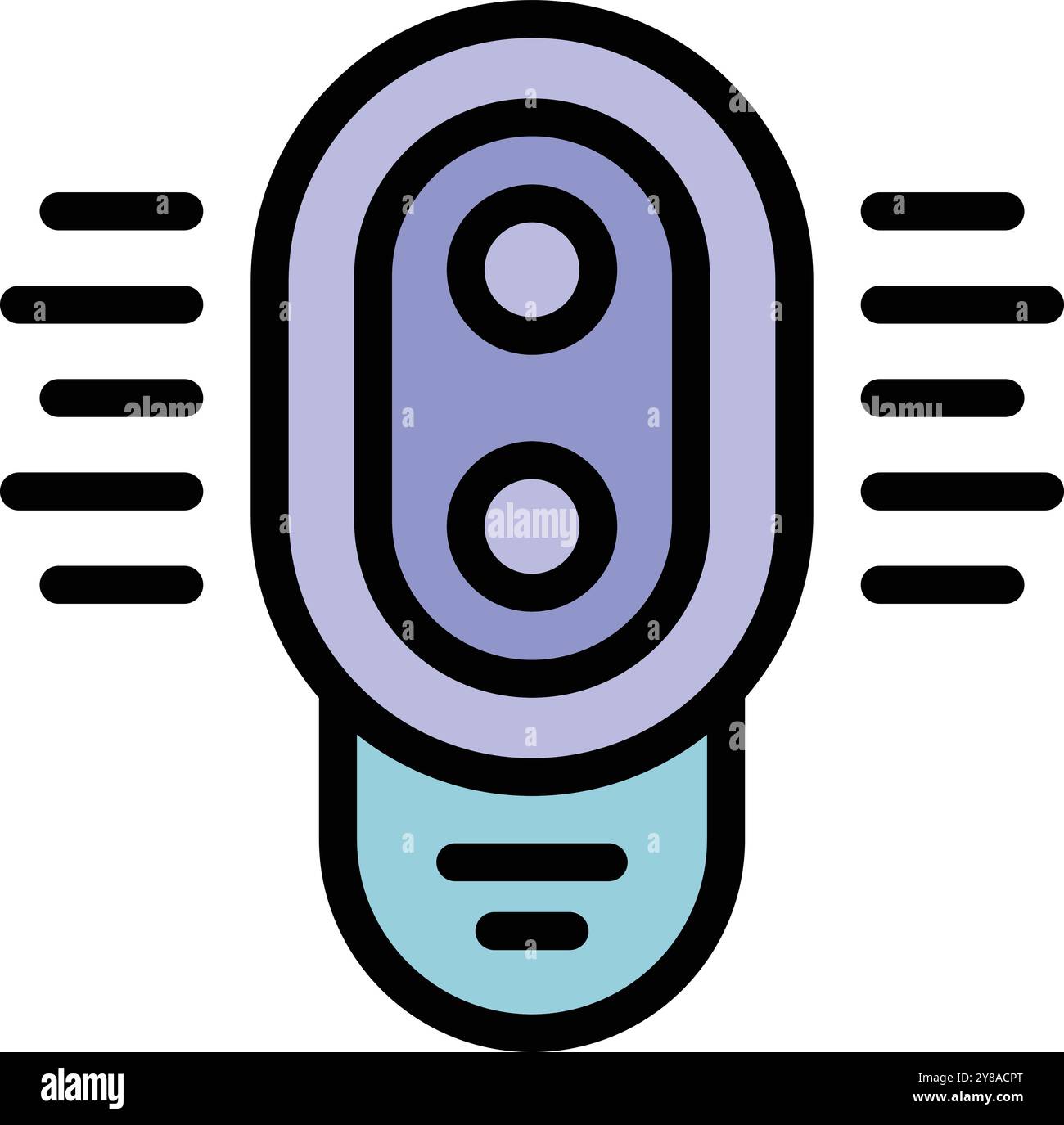 Motion sensor icon in thin line style, suitable for security system ...