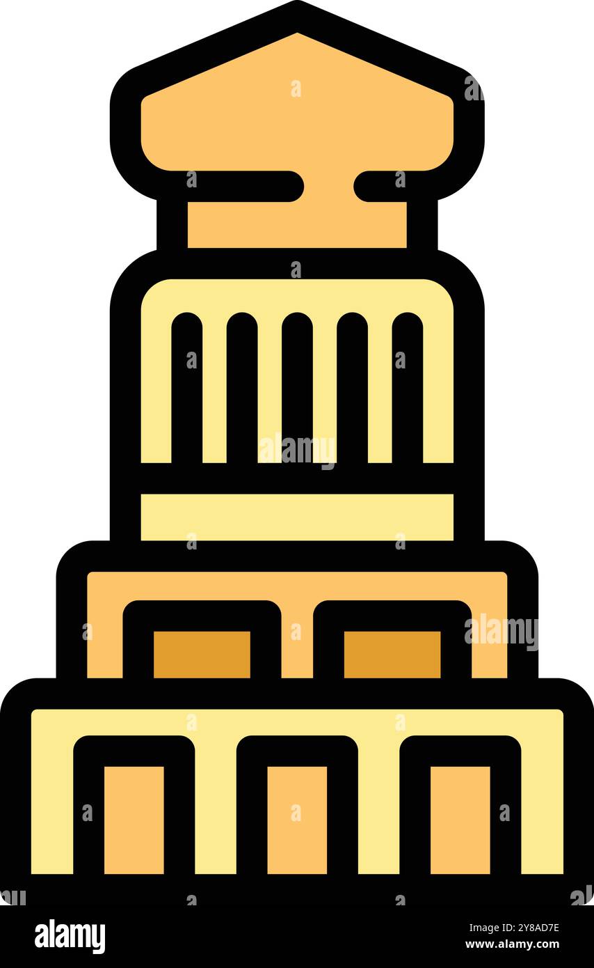 Ancient greek building with columns structure standing tall ...