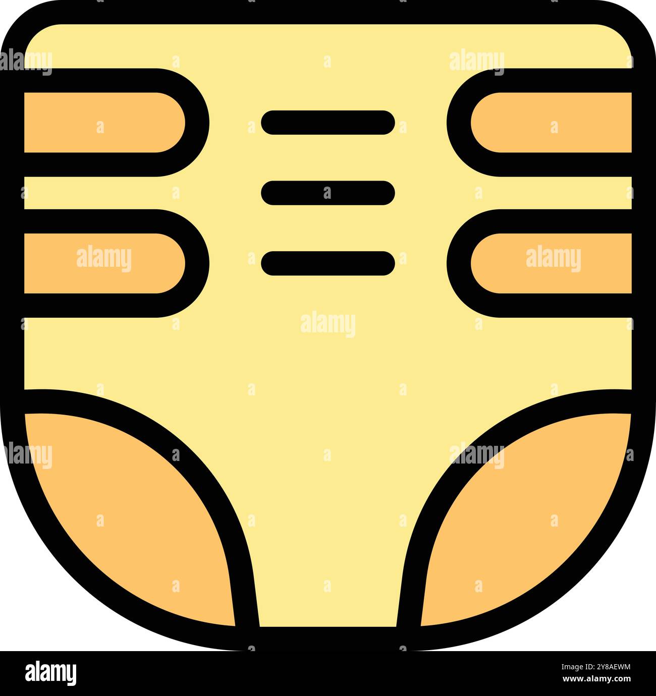 This vector illustration features a simple, bold outline of a baby ...