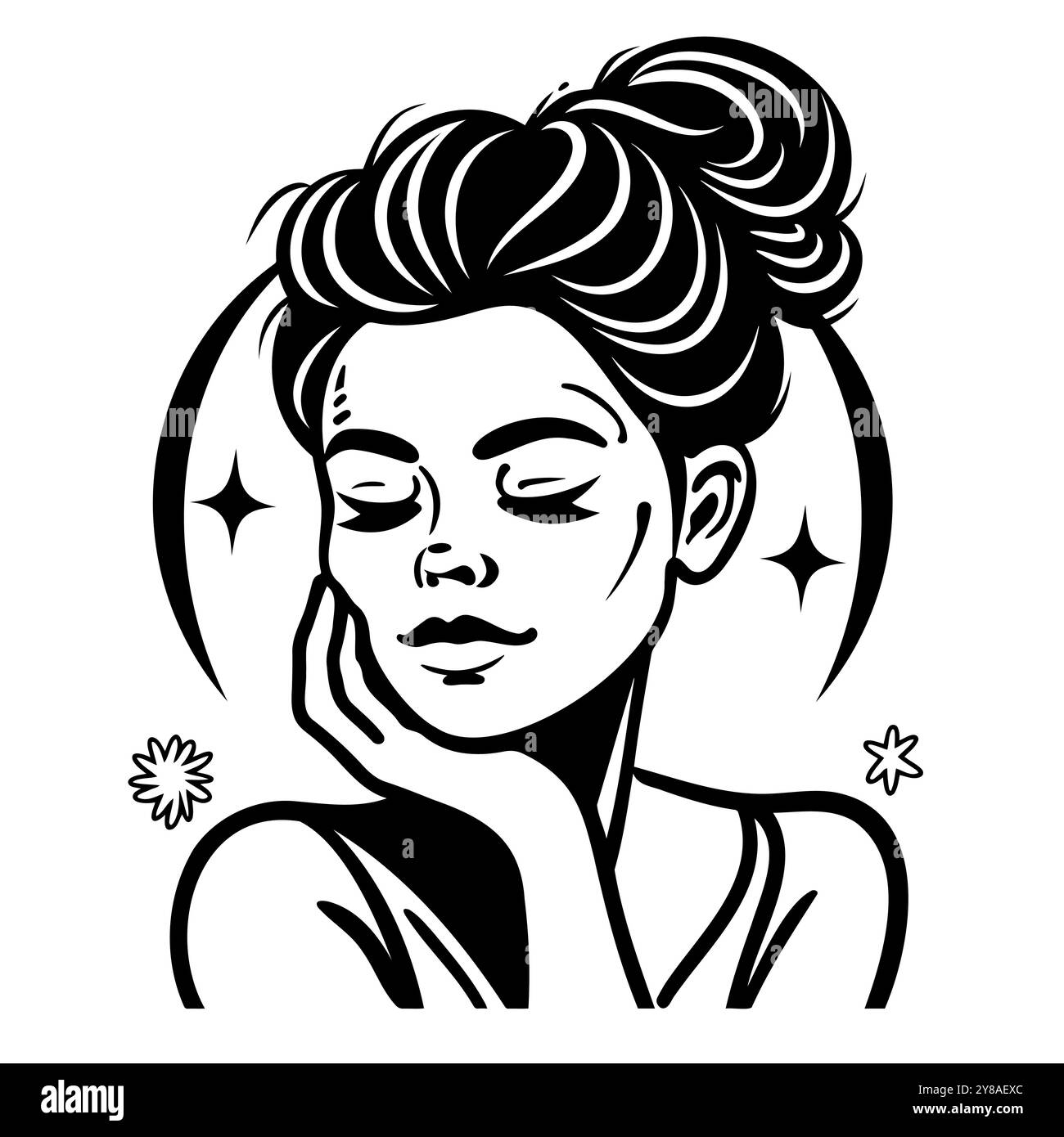 Resting his head Black and White Stock Photos & Images - Alamy