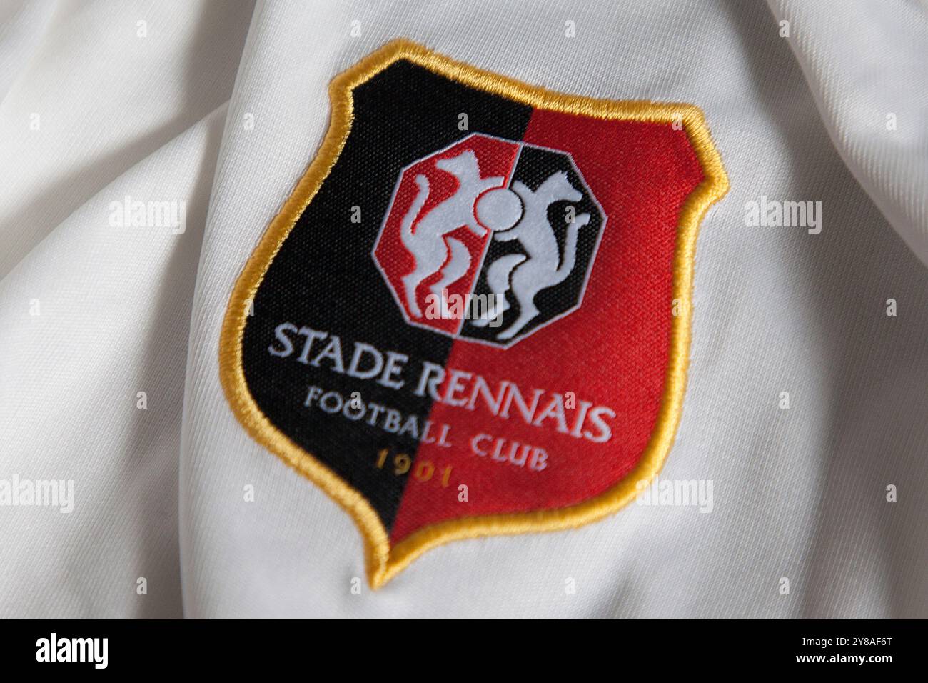 Stade Rennais (Rennes) Football Club, Emblem, Crest, Badge Stock Photo ...