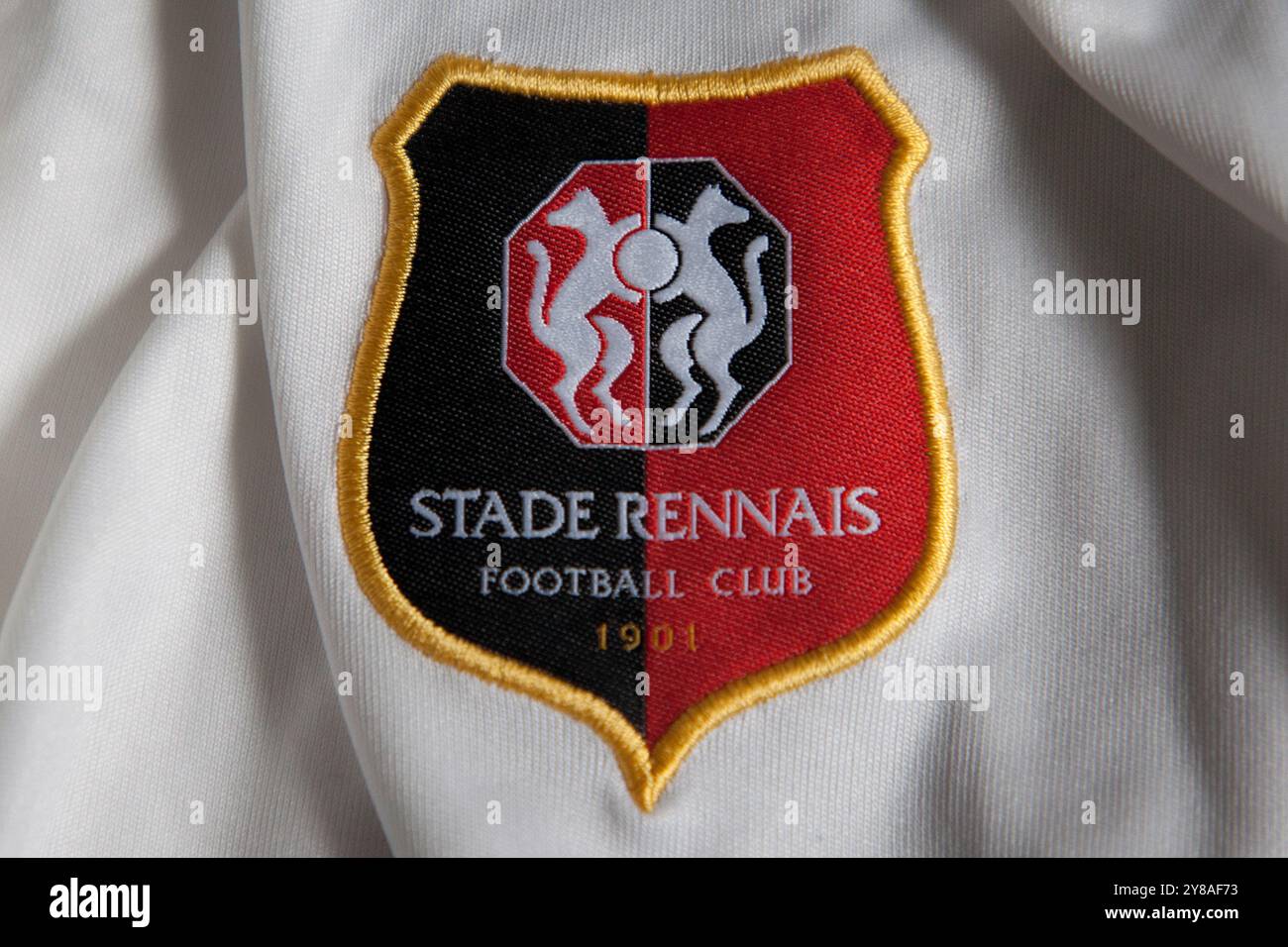 Stade Rennais (Rennes) Football Club, Emblem, Crest, Badge Stock Photo ...