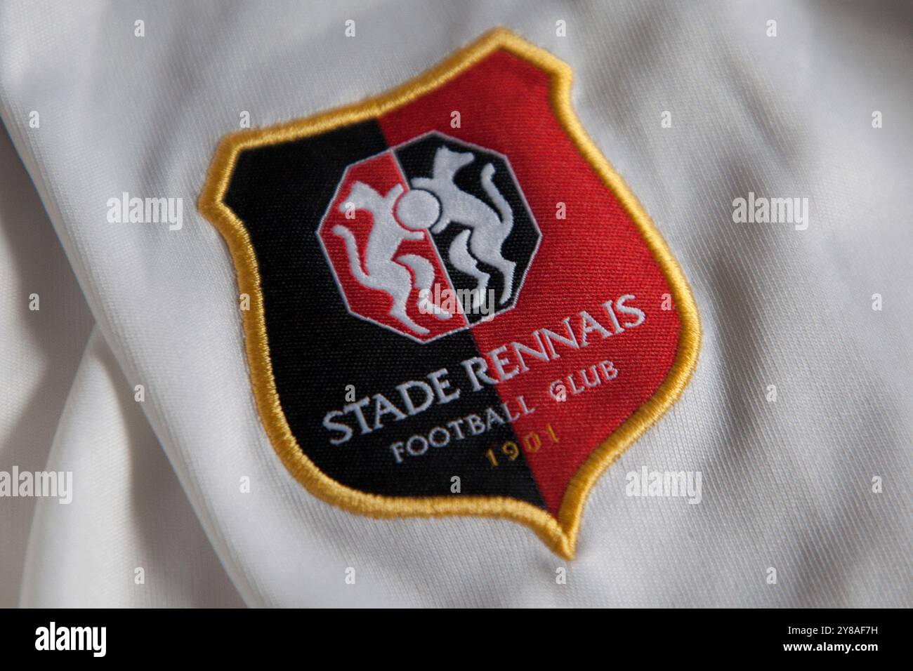 Stade Rennais (Rennes) Football Club, Emblem, Crest, Badge Stock Photo ...
