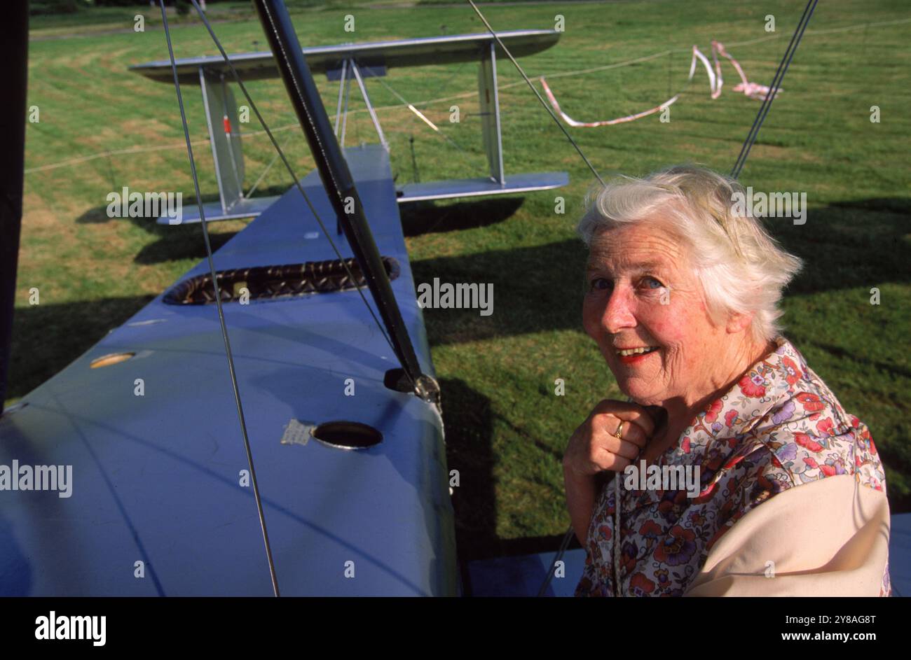 Silver biplane hi-res stock photography and images - Alamy