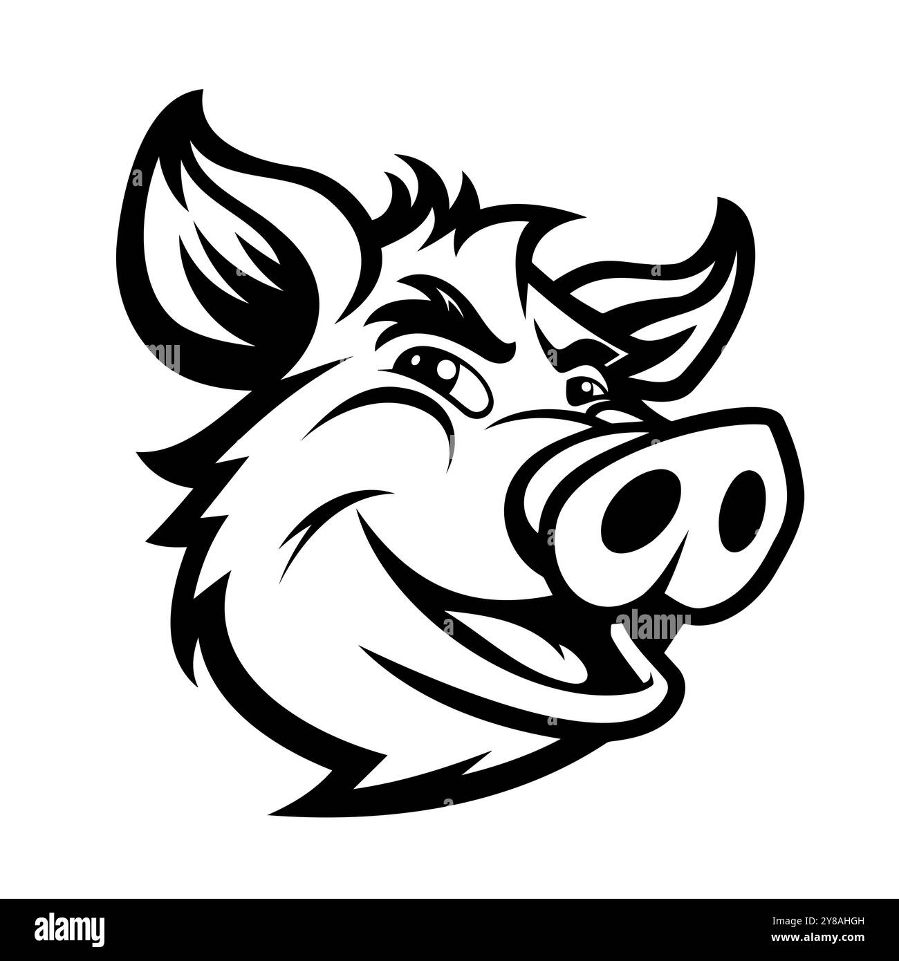 Happy Boar Cartoon Character Illustration Stock Vector Image & Art - Alamy