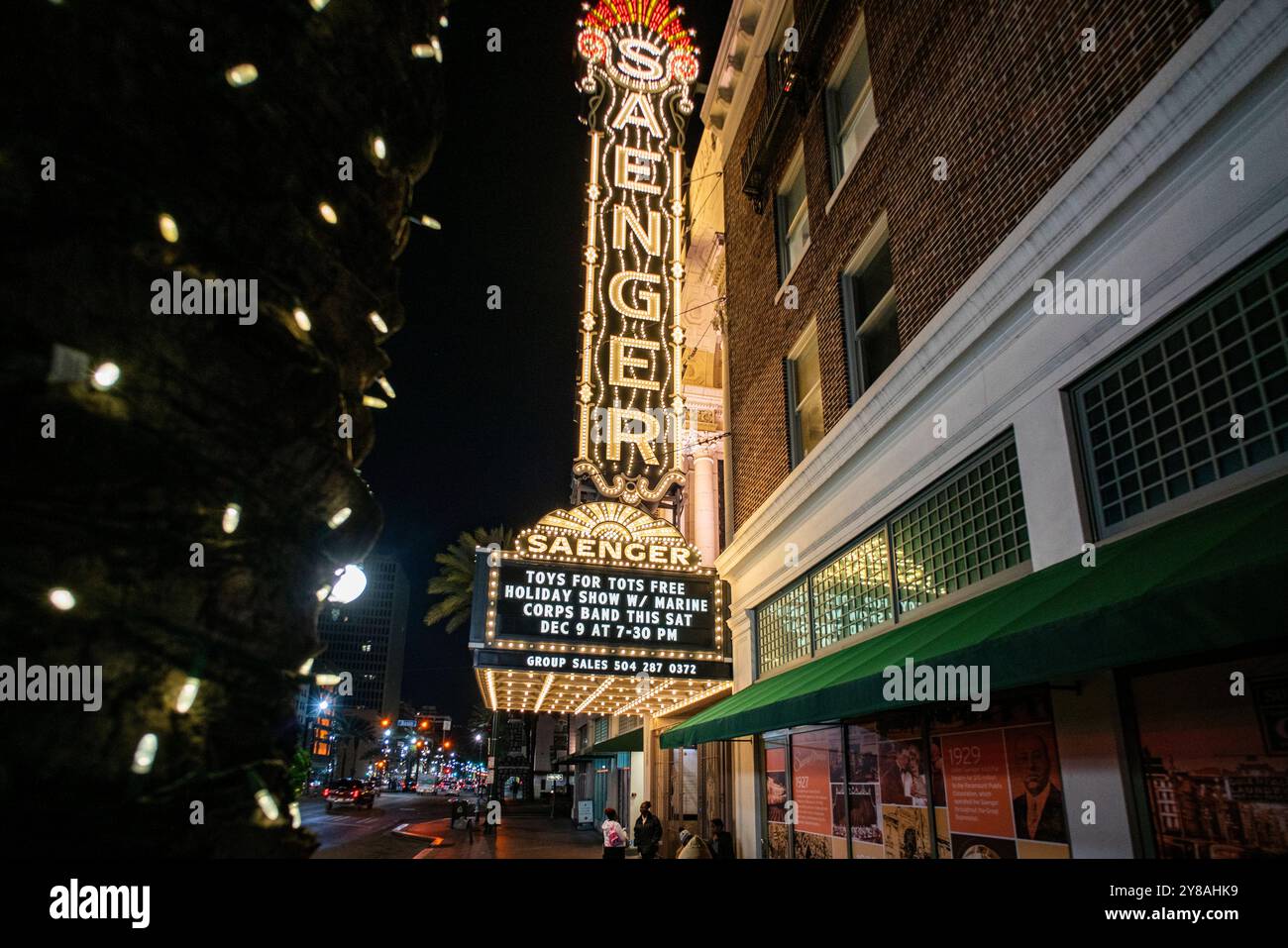 Saenger theatre marquee on Canal street New Orleans Stock Photo - Alamy