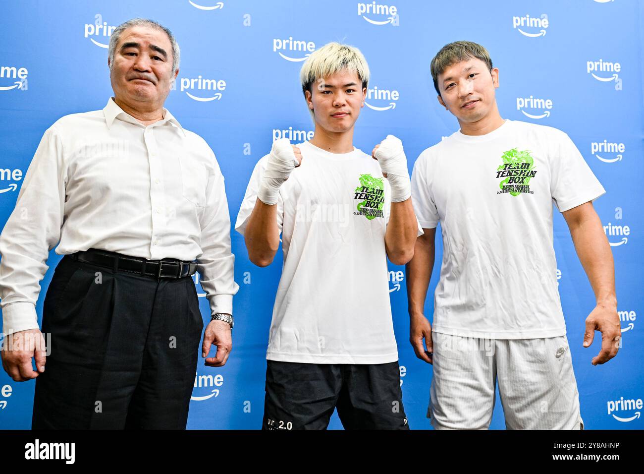 (L-R) Tsuyoshi Hamada, the representative of Teiken Promotions, pro ...