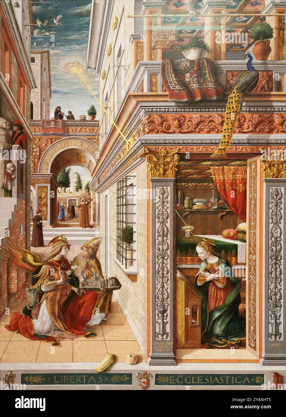 The Annunciation, with Saint Emidius by Italian Renaissance painter Carlo Crivelli at the ...