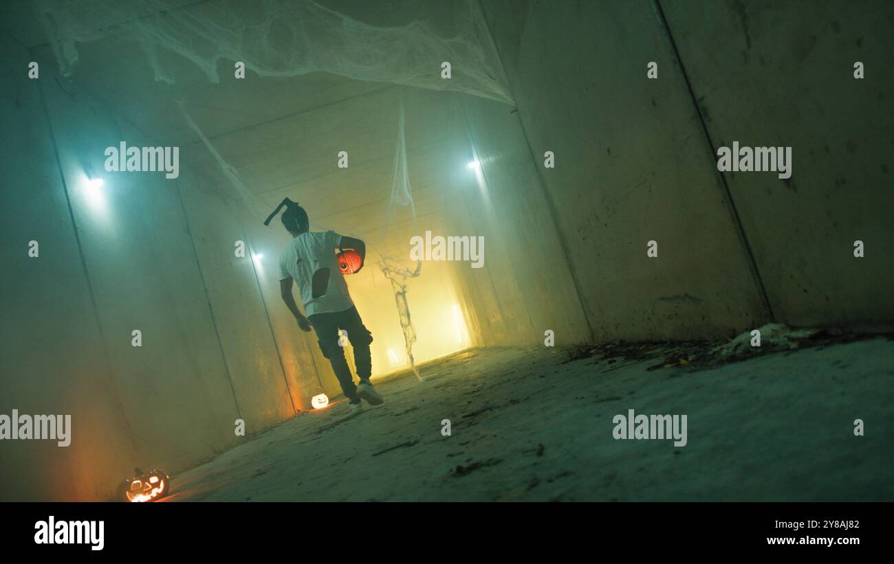 Paranormal Zombie Leaving The Creepy Place Stock Photo - Alamy
