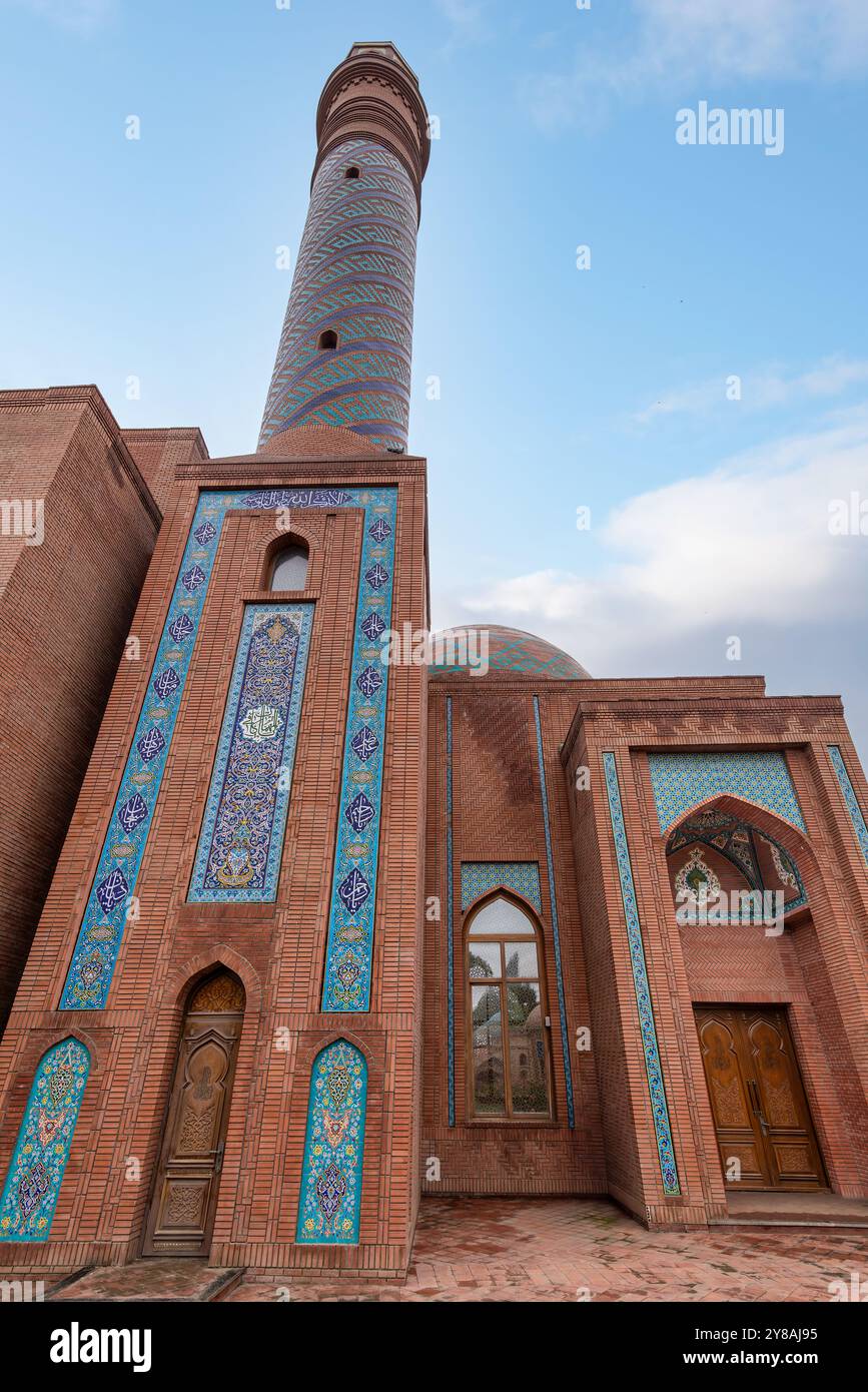 The beautiful Minaret of Goy Imam Mosque stands tall in Ganja ...