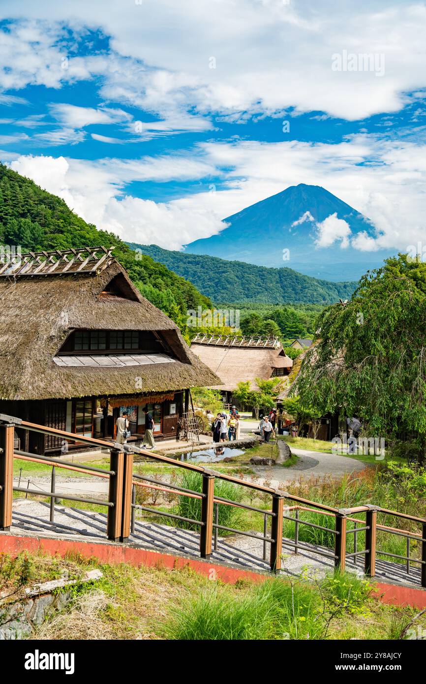 Saiko Iyashi no Sato Nenba, traditional village with Mount Fuji view ...