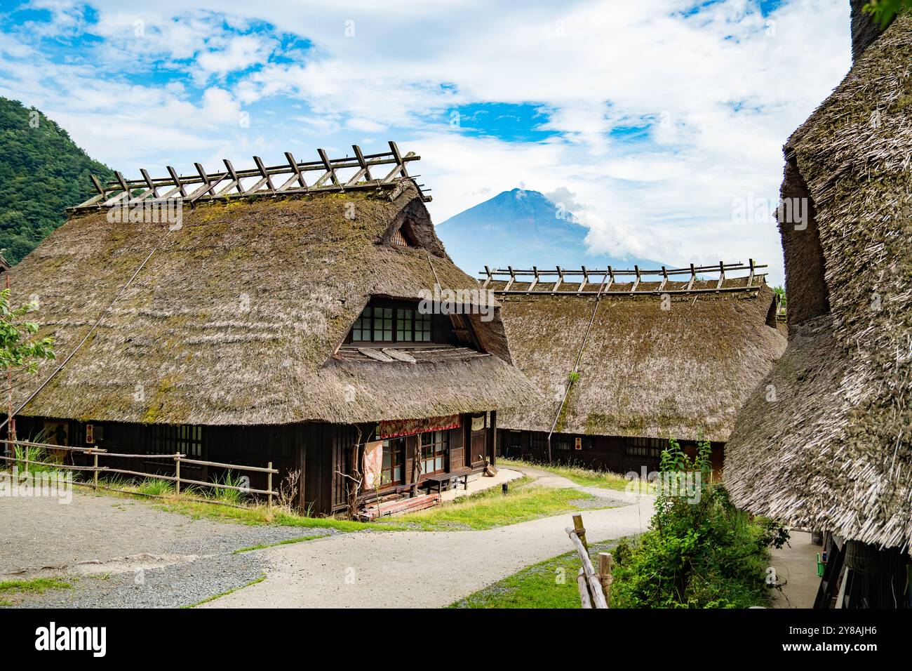 Saiko Iyashi no Sato Nenba, traditional village with Mount Fuji view ...