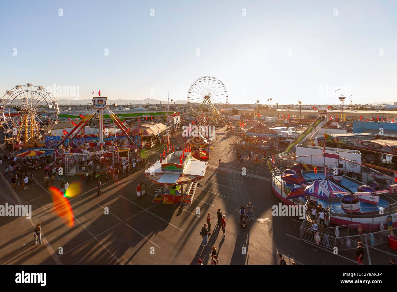 Arizona state fair grounds above from ski lift ride Stock Photo - Alamy