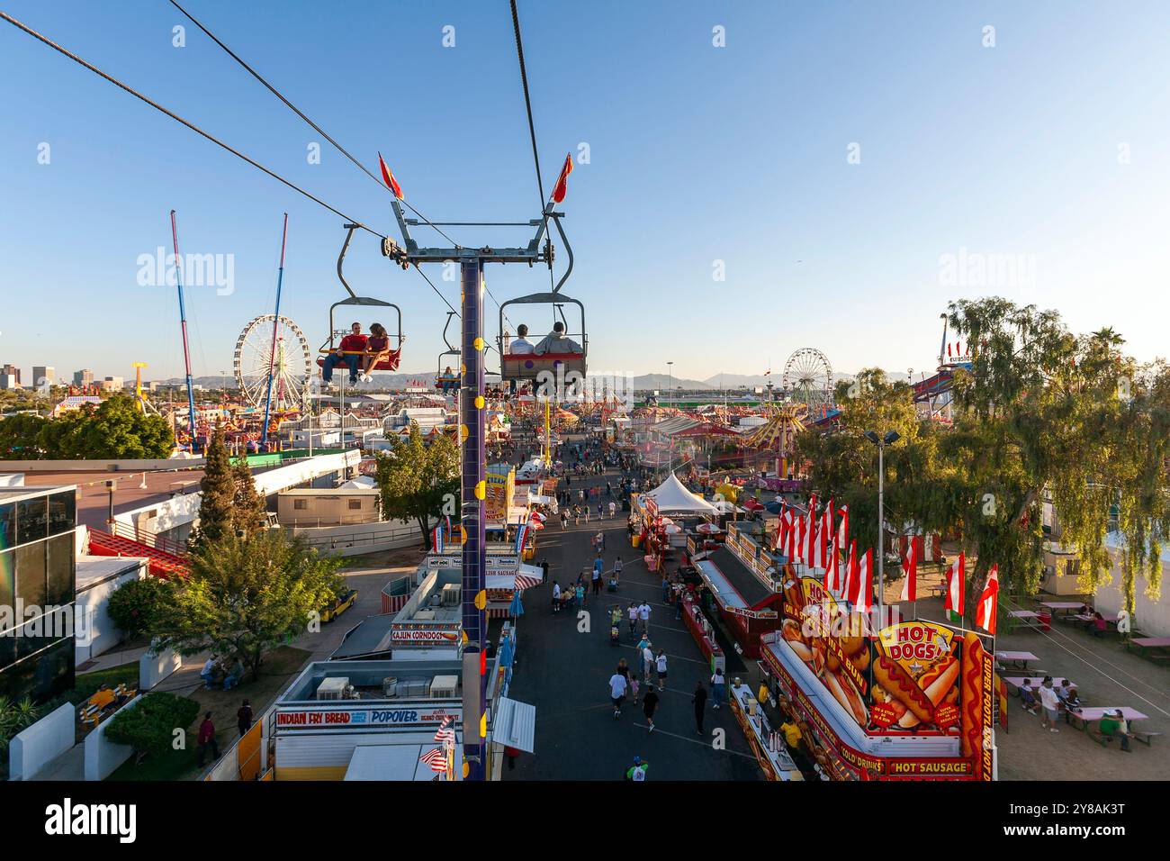 Arizona state fair from chair lift ride Stock Photo - Alamy