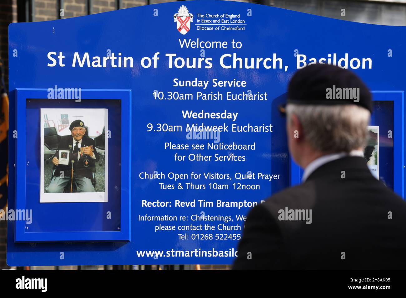 A mourner attends the funeral of 104-year-old D-Day veteran Don ...