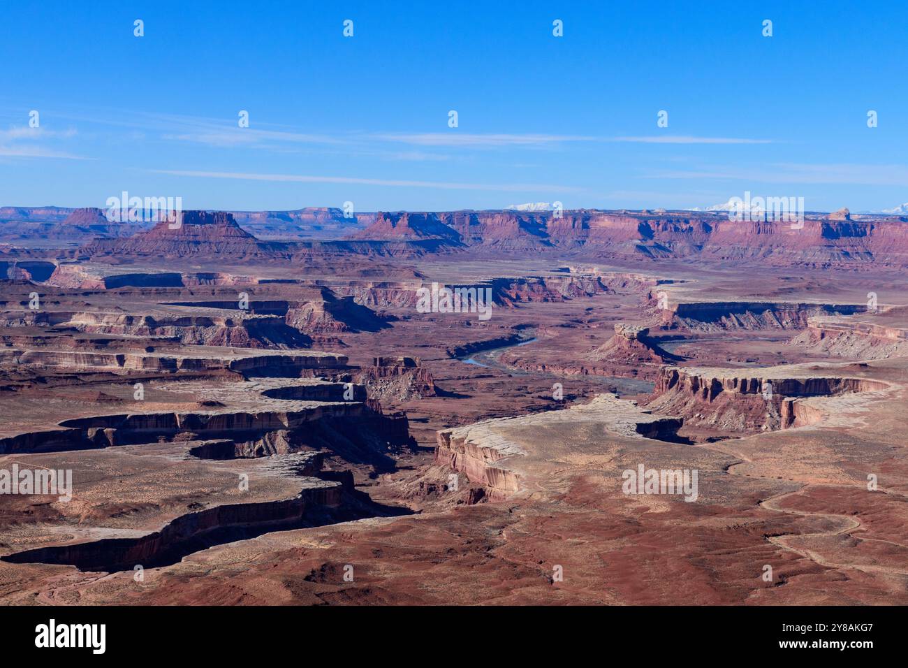 Stunning aerial view from the Green River Overlook in Canyonlands ...