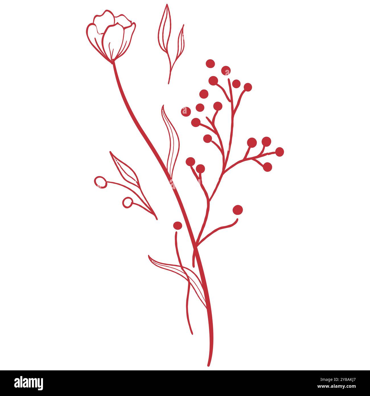 Illustration ornamental logo flower Cut Out Stock Images & Pictures - Alamy