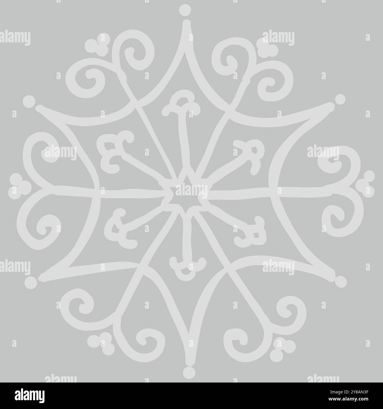Cute pattern snowflakes on Black and White Stock Photos & Images - Alamy