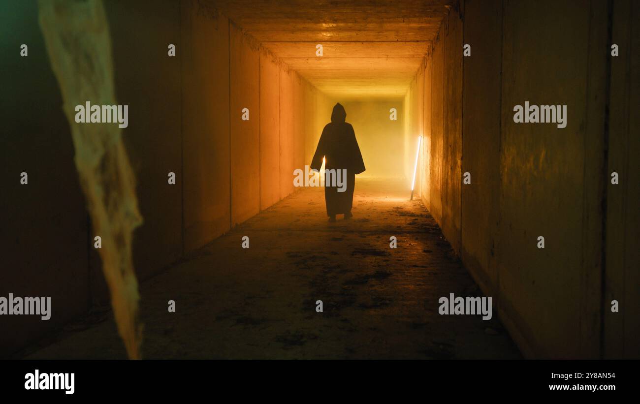 Strange Creature Walking In The Light Of Halloween Stock Photo - Alamy