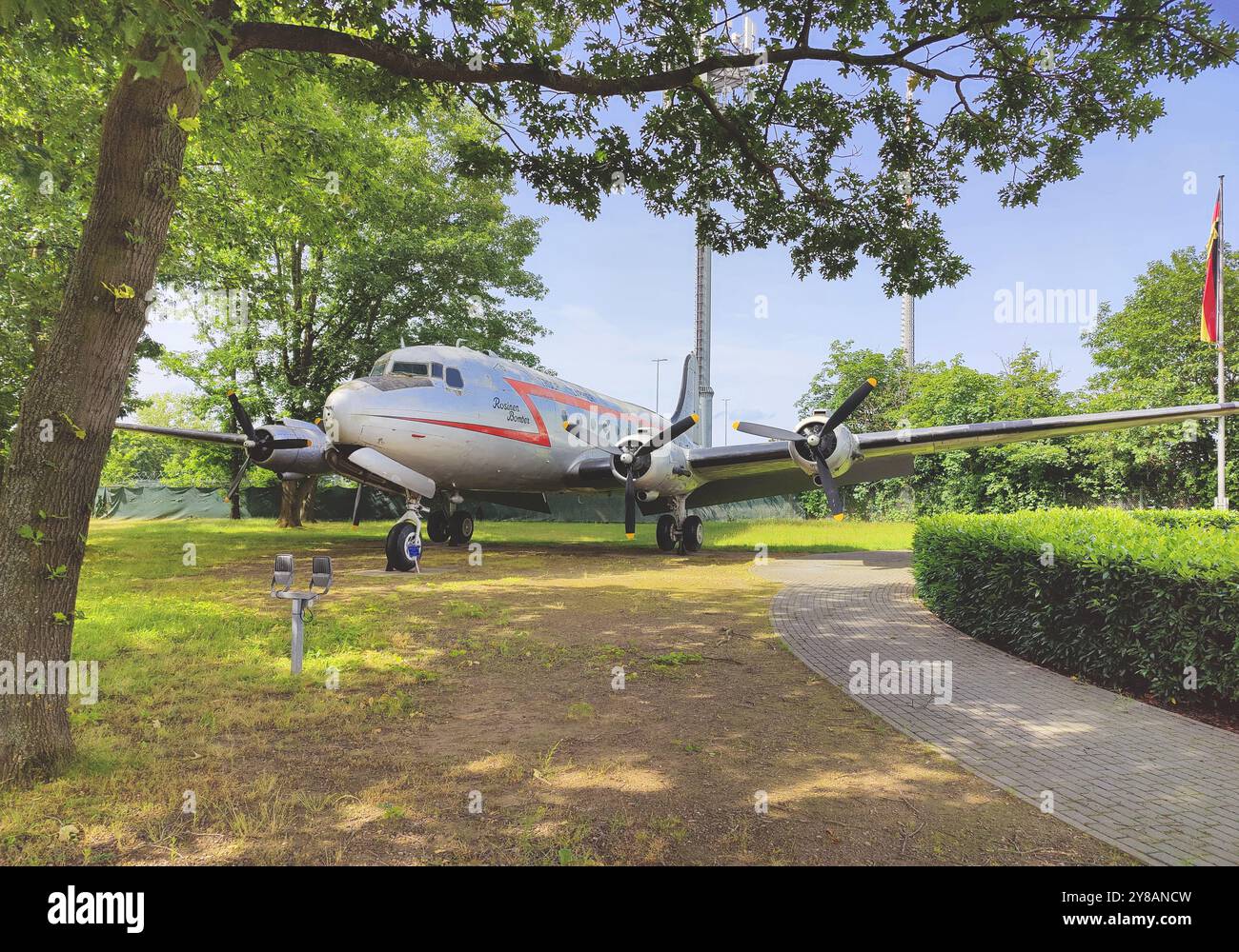 Douglas DC-4/C-54 airplane, a raisin bomber at the air bridge memorial ...
