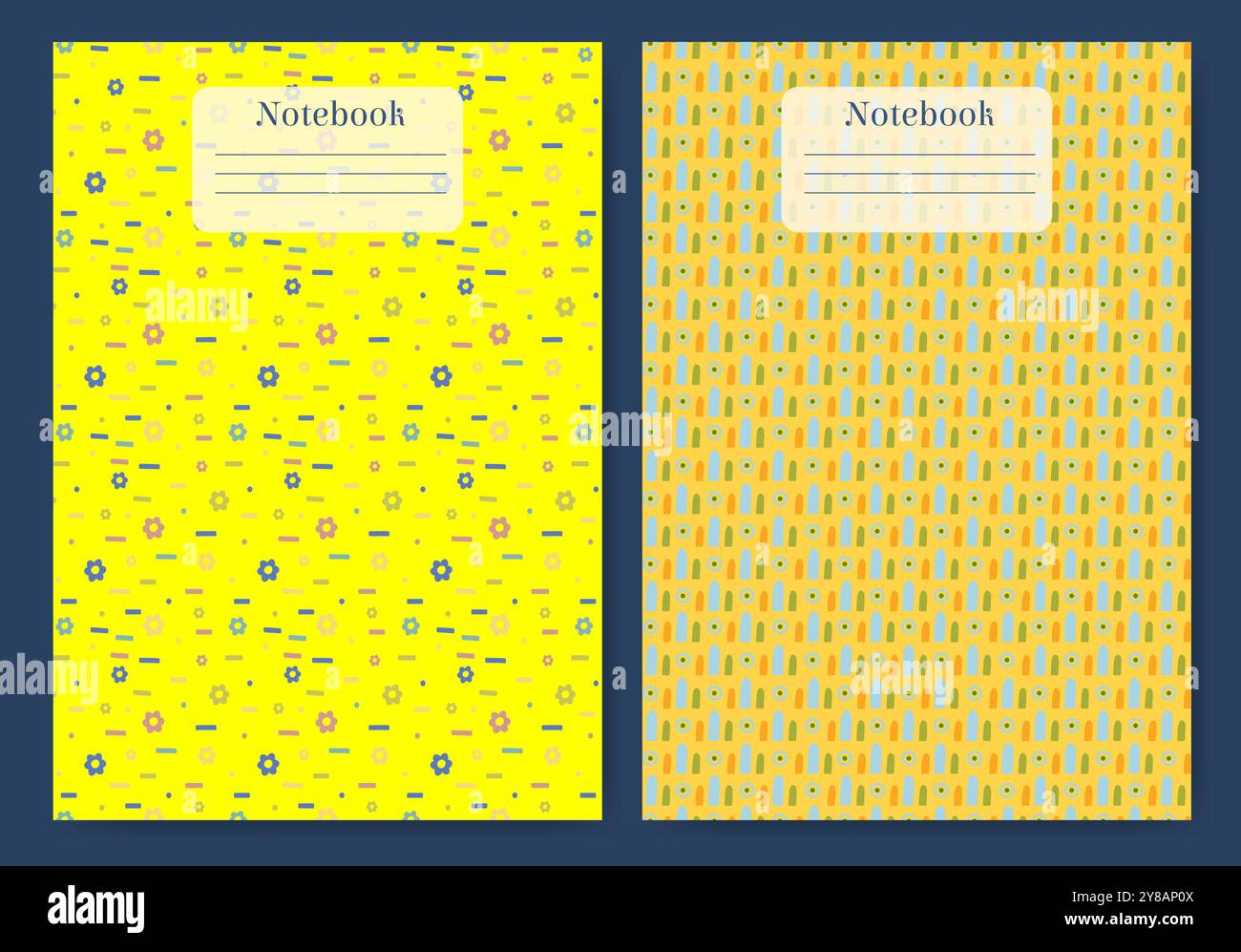 School notebook cover design templates. Diary cover page design ...