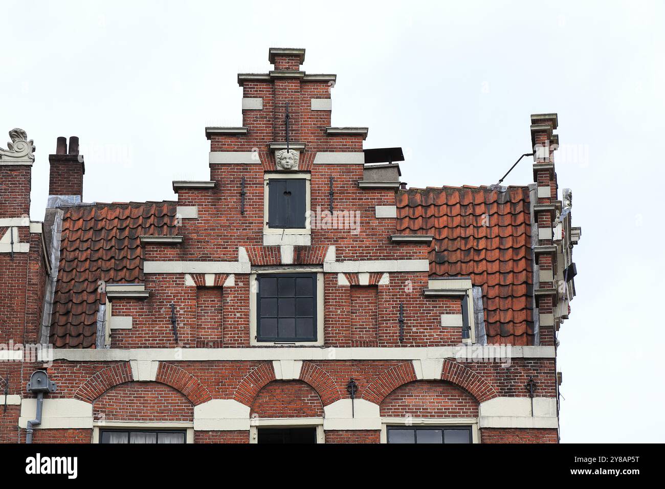 Amsterdam Prinsengracht Canal House Facade with Stepped Gable ...