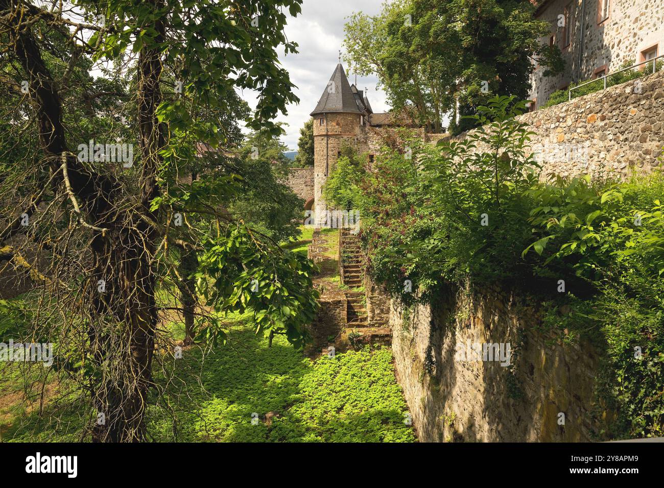 Friedberg Castle, southern fortification with the deep moat, the so ...