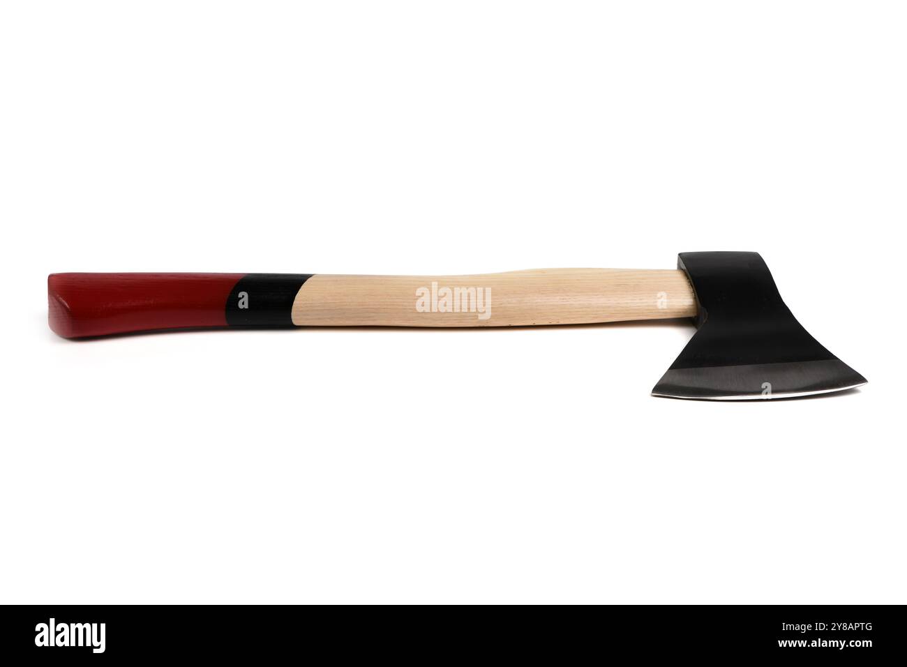 Axe with wooden handle. Tools side view Stock Photo - Alamy