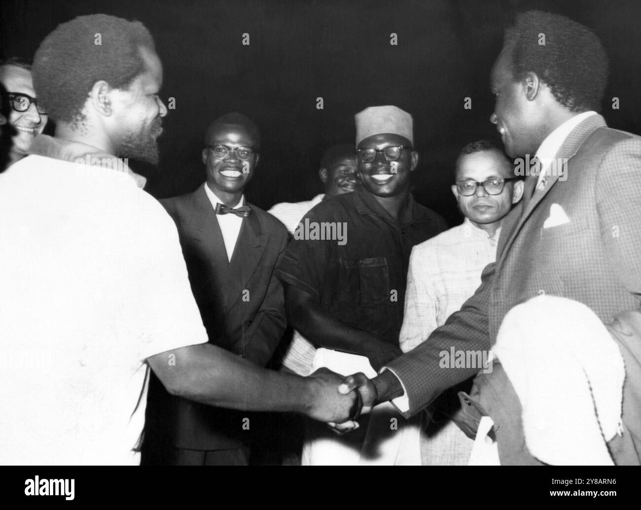Kenneth Kaunda, right, president of northern Rhodesia's United National ...