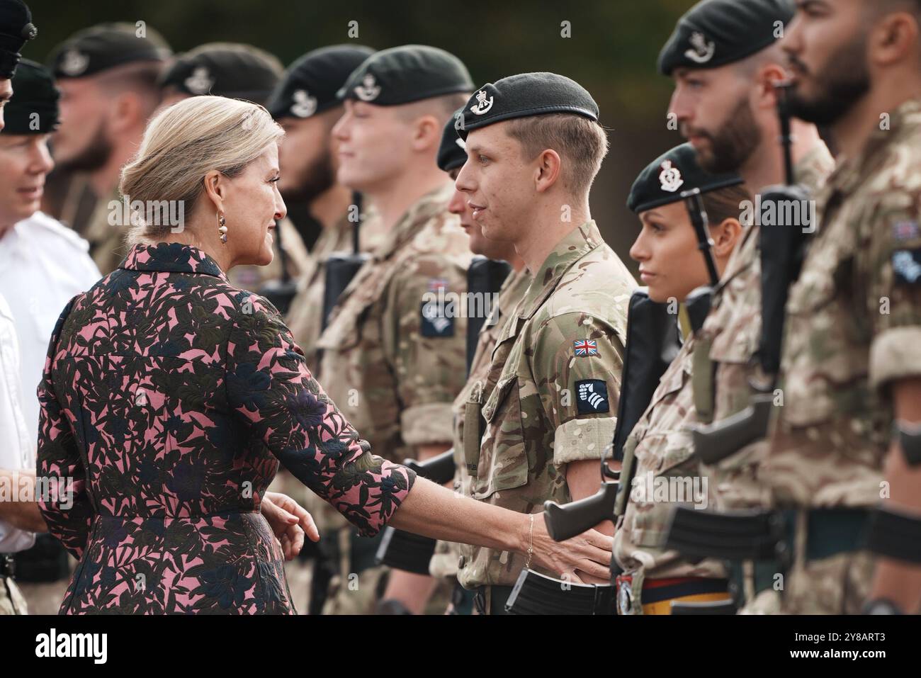 The Duchess of Edinburgh, in her role as Royal Colonel, 5th Battalion ...
