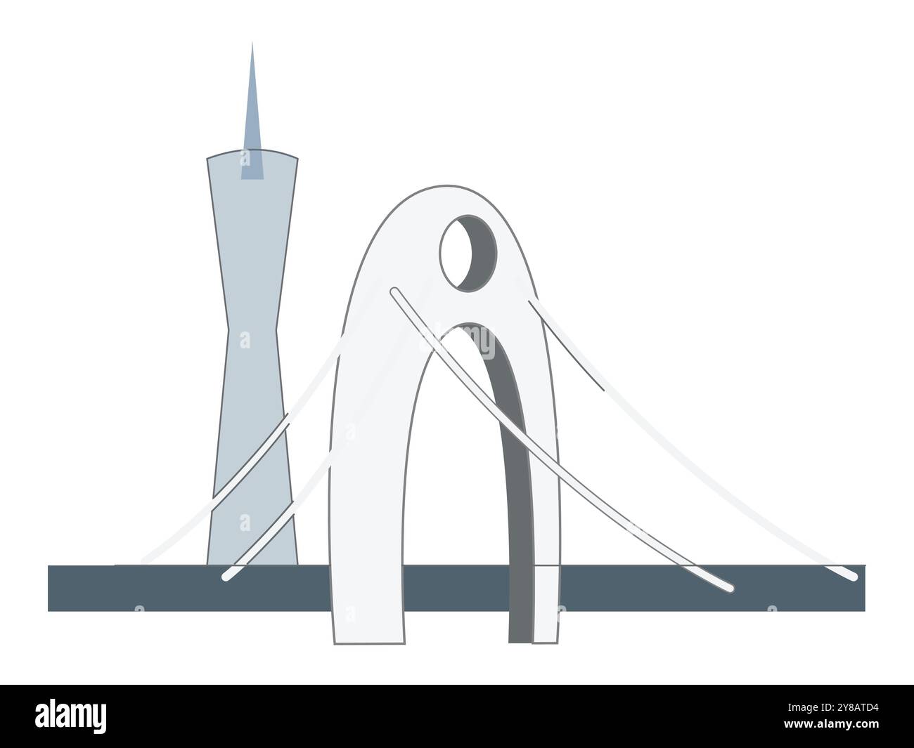 Guangzhou iconic architecture Stock Vector Images - Alamy