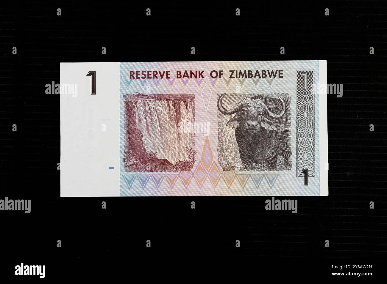 Zimbabwe One Dollar Bill Featuring Victoria Falls (Mosi-oa-Tunya) and ...