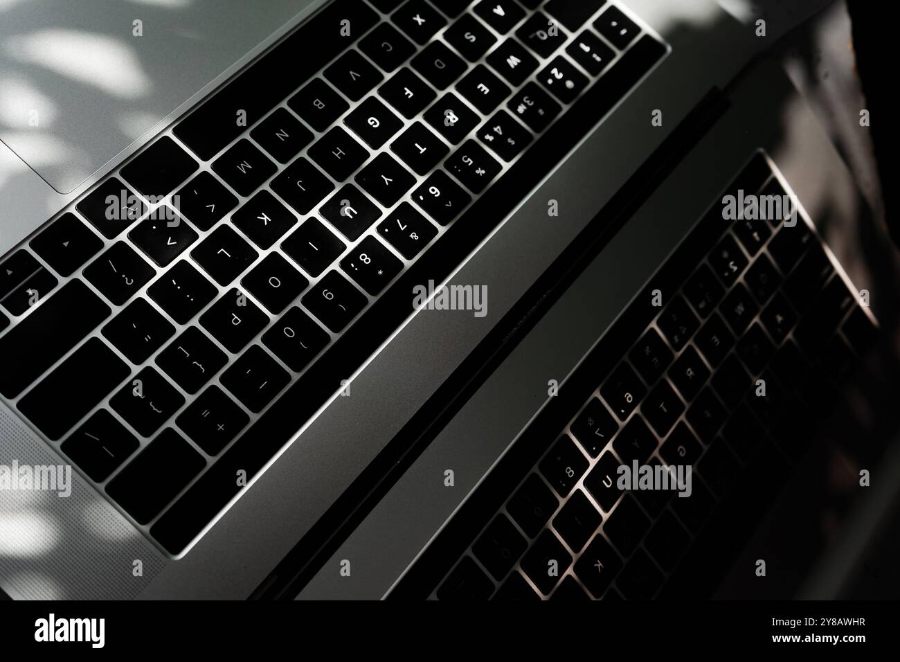Modern laptop. Computer for daily routine. Typing on keyboard Stock Photo - Alamy