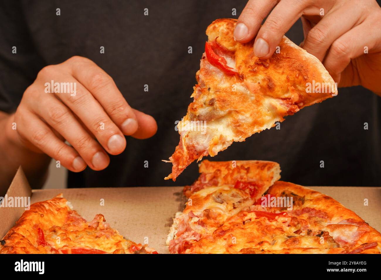 Junk food. Fatty food. Fast food order. Restaurant advertising ...