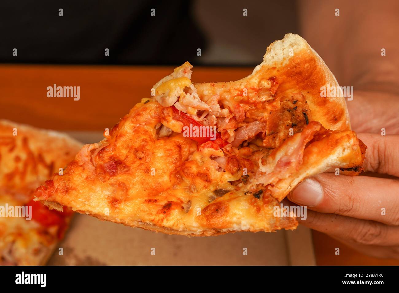 Concept of takeaway. Fast food order. Restaurant advertising. Delicious ...