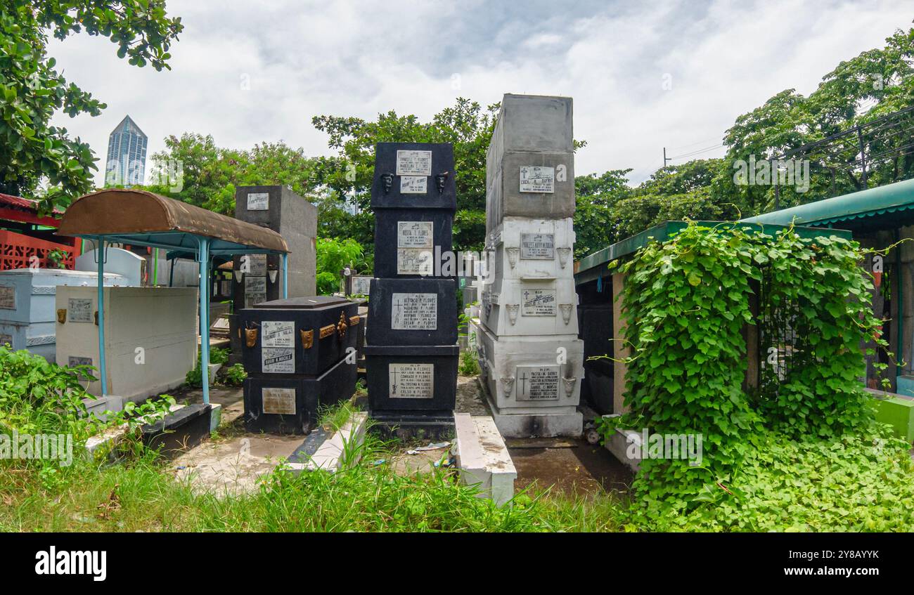 Manila, Philippines - August 26, 2019: Cemetery view showcasing unique ...