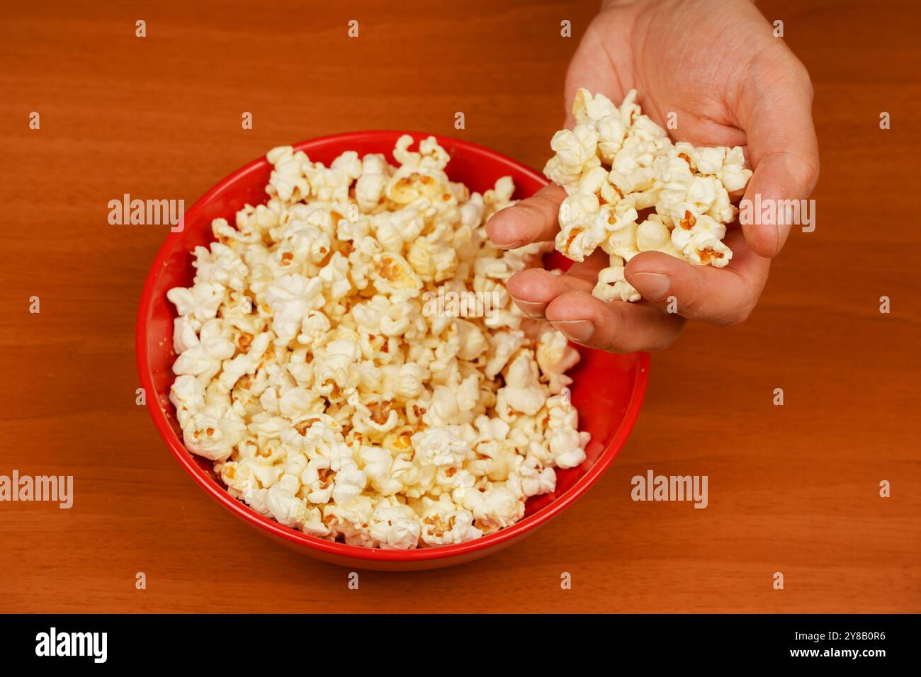 Popcorn. Fast food. Junk food. Snack for cinema. Flavored spicy popcorn ...