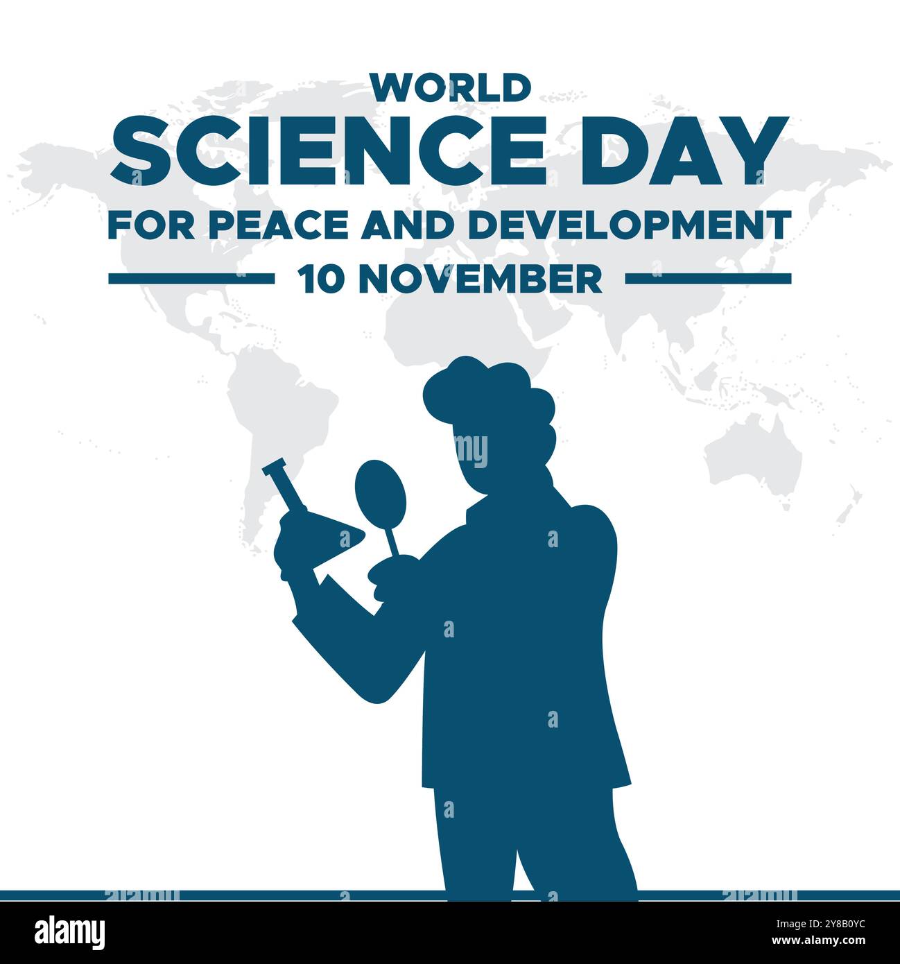 World Science Day for Peace and Development, 10th November, vector ...