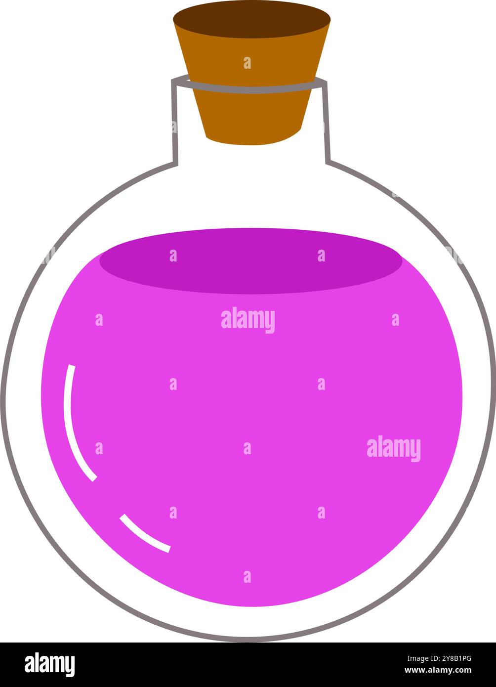 Illustration of cartoon flasks with potion. Game potion. Magic phials ...