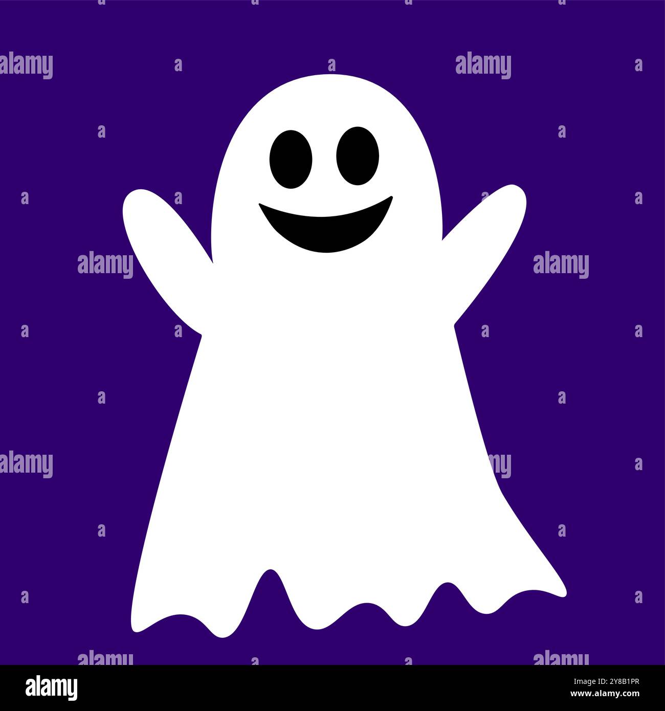 happy cartoon ghost . Happy Halloween. Cute cartoon spooky character ...