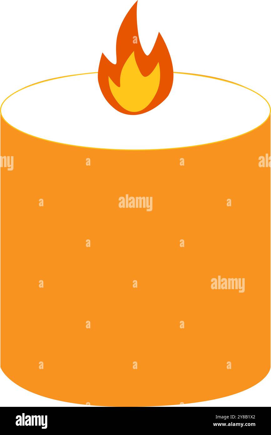 Candles burning on candle Stock Vector Images - Alamy