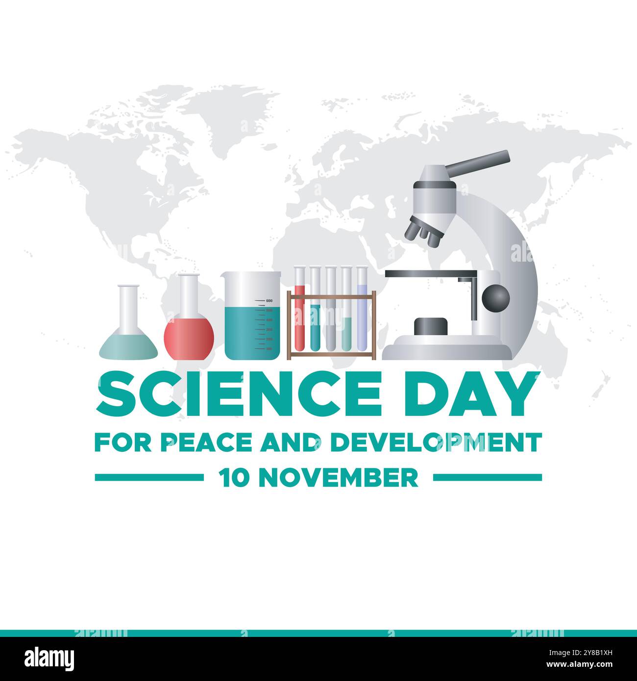World Science Day for Peace and Development, 10th November, vector ...