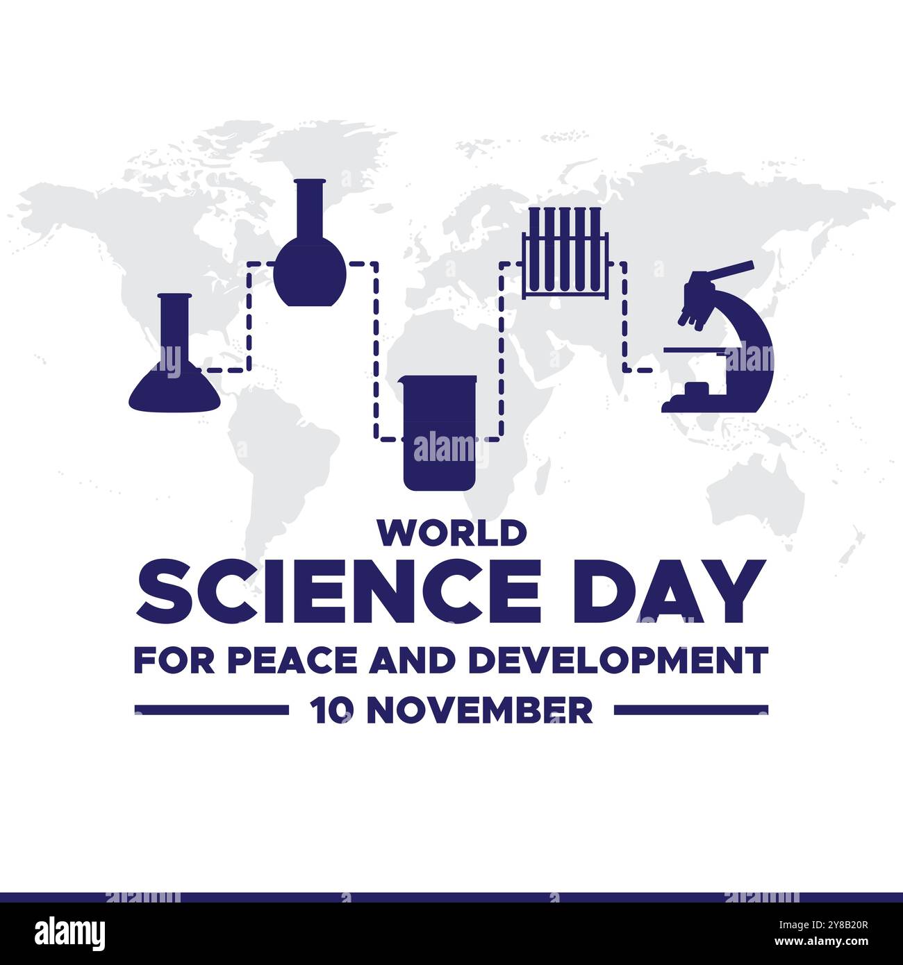 World Science Day for Peace and Development, 10th November, vector ...