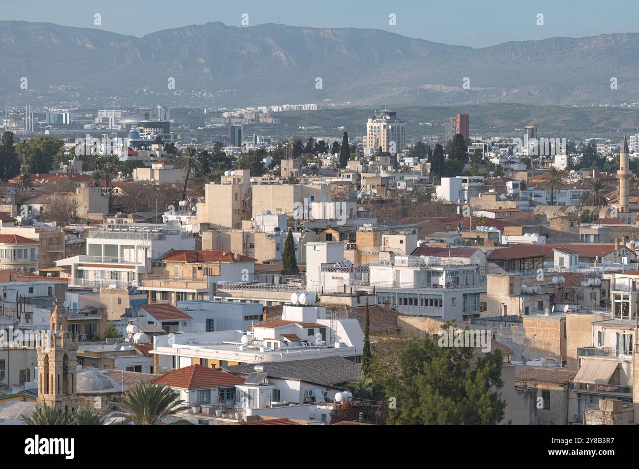 Cityscape of Nicosia historic city center. Cyprus Stock Photo - Alamy