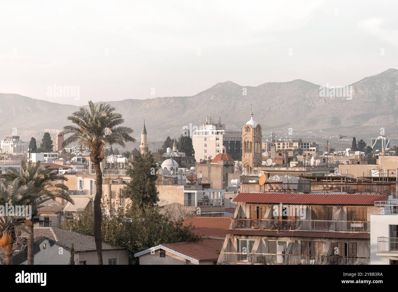 Cityscape of Nicosia historic city center. Cyprus Stock Photo - Alamy