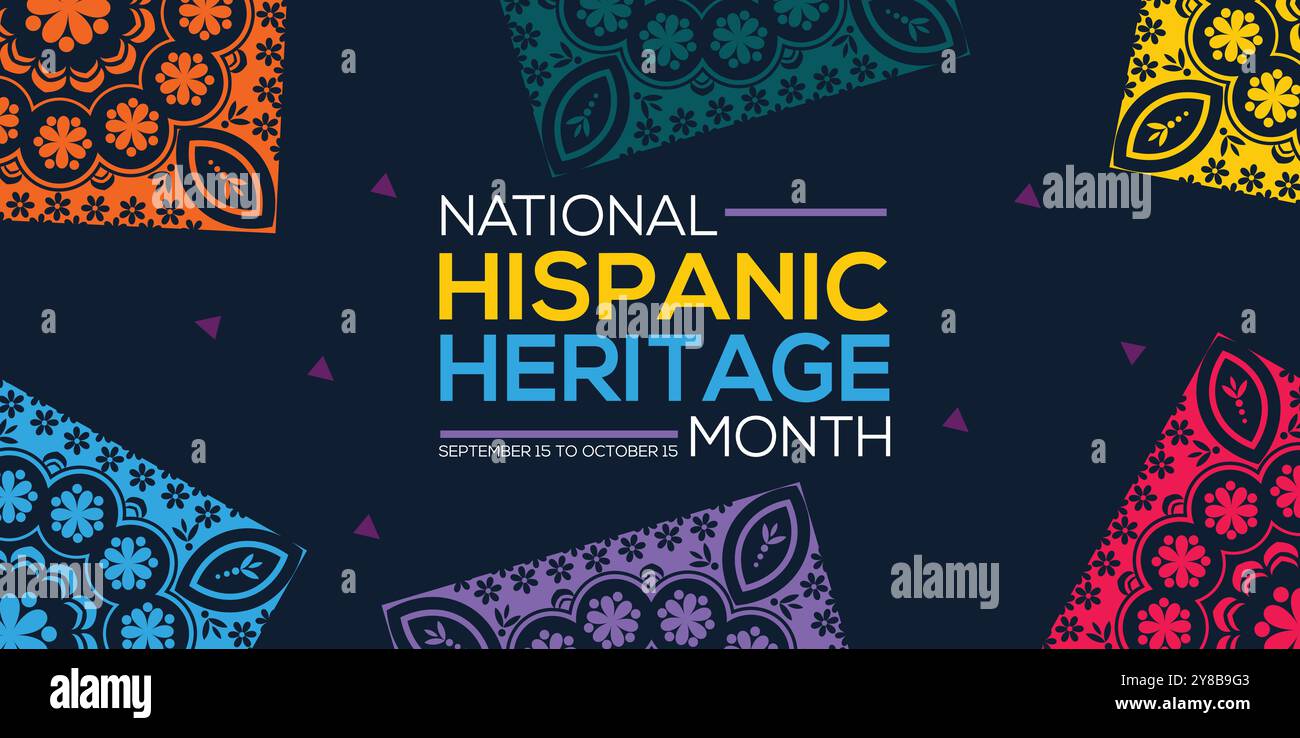 Hispanic heritage month. Vector web banner, poster, card for social media, networks. Greeting ...