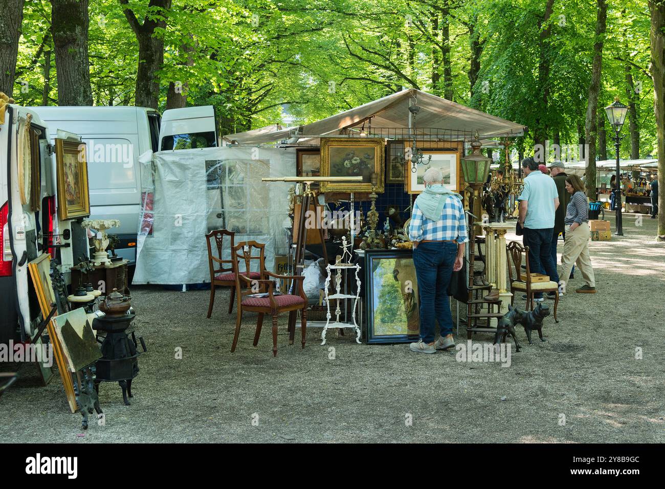 antique market, lange voorhout, Den Haag, Netherlands Stock Photo - Alamy