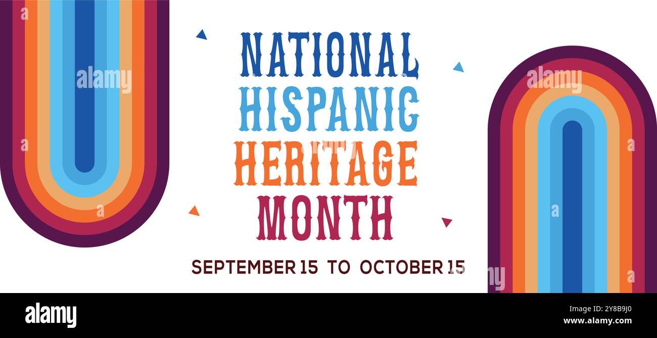 Hispanic heritage month. Vector web banner, poster, card for social ...